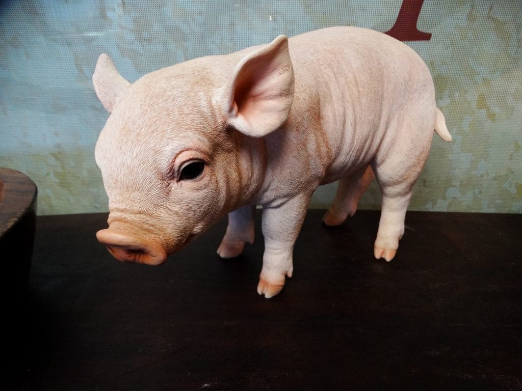 Realistic Piglet Statue is super cute! Add your own pig to your space.