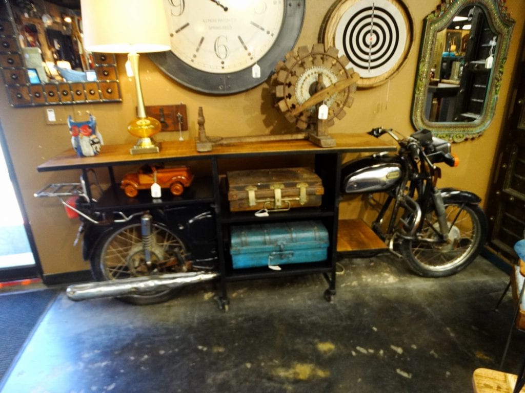 Console Repurposed Motorbike Console Table - Rare Finds Warehouse