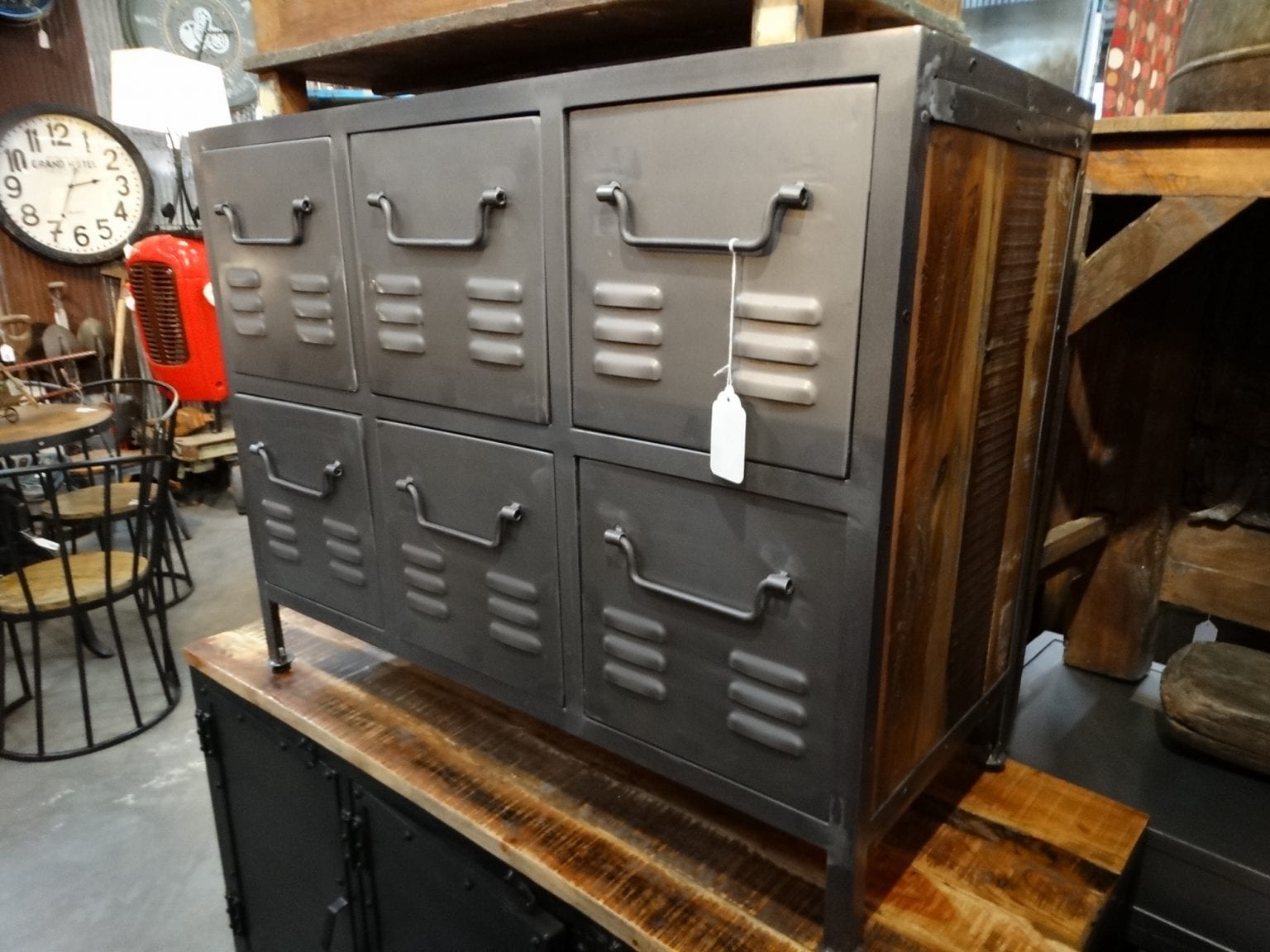 Chest of Drawers 6 Metal Drawers Dresser - Rare Finds Warehouse