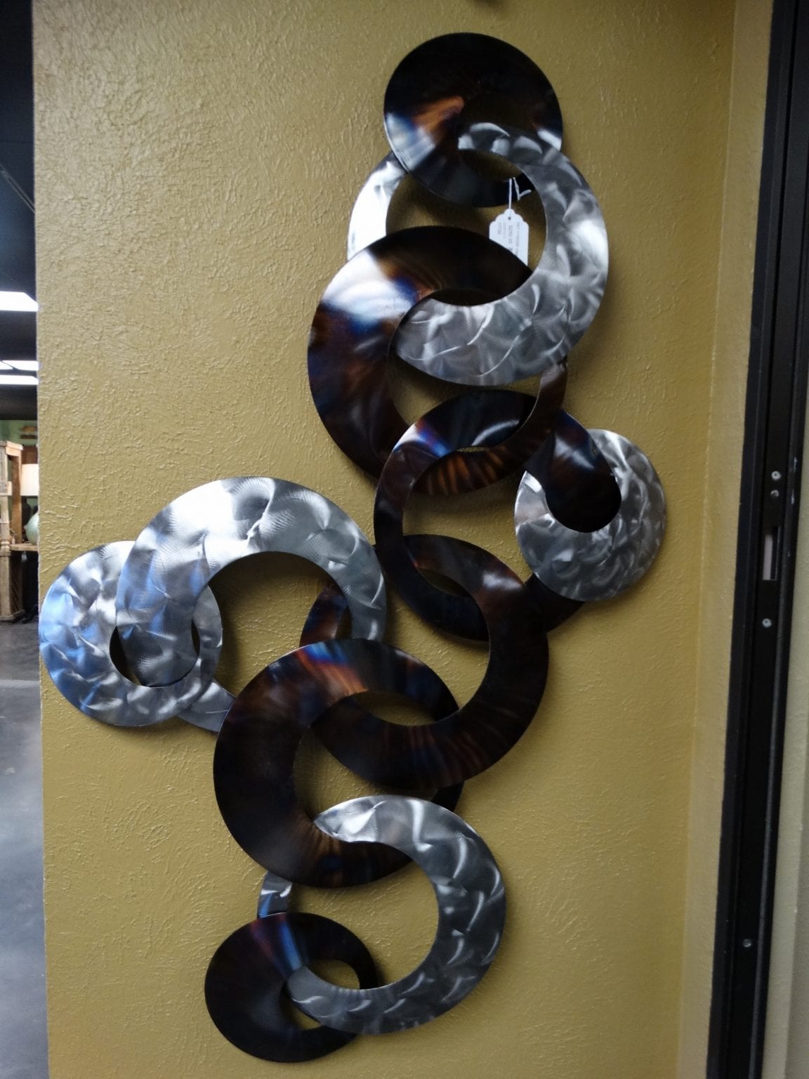 Wall Art Disk Rings Metal Sculpture - Rare Finds Warehouse