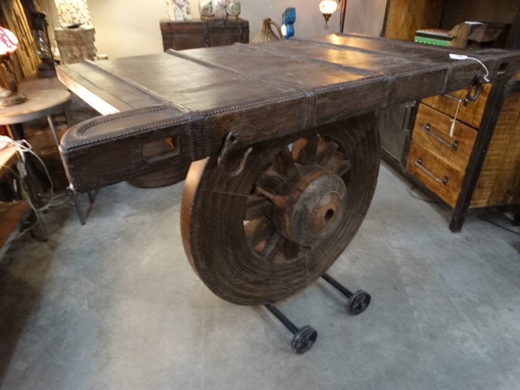 Console Cart Wheel Console Table on Wheels - Rare Finds Warehouse