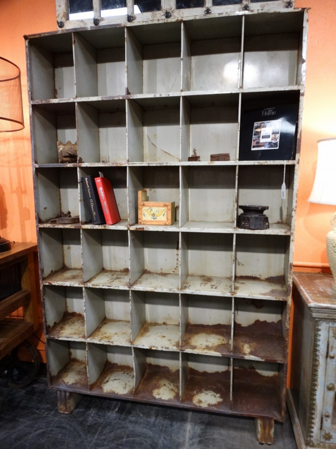 Shelf Vintage 30 Cubby Metal Shelf - Rare Finds Warehouse