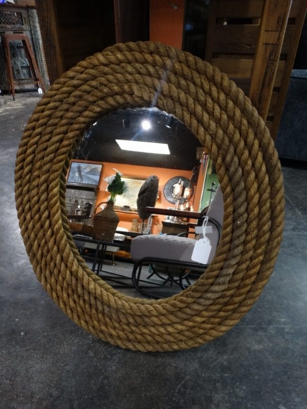 Mirror Oval Rope Mirror - Rare Finds Warehouse