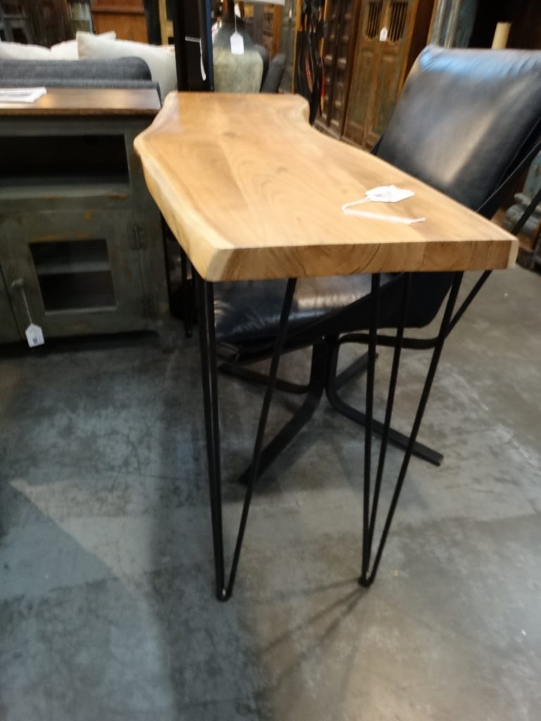 Hairpin Legs Console Live Edge Table - Rare Finds Warehouse