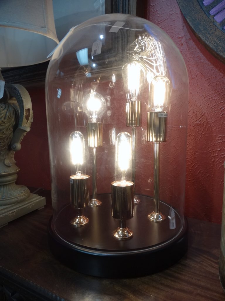 Glass Dome Lamp with 5 Bulbs - Rare Finds Warehouse